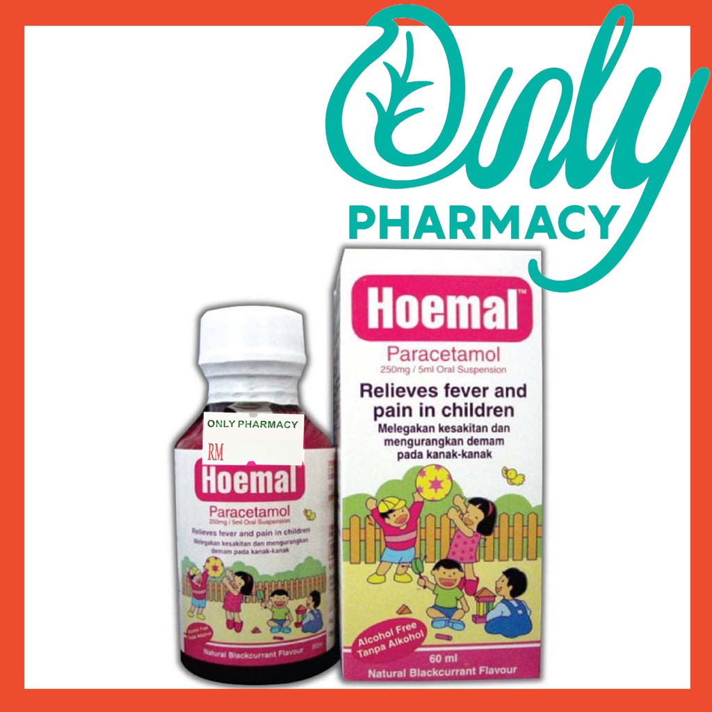 Hoemal Paracetamol Oral Suspension Natural Blackcurrant Flavour (60ml ...