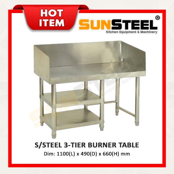 【SUNSTEEL】Stainless Steel 3-Tier Burner Stand / Cooking Table | Shopee ...