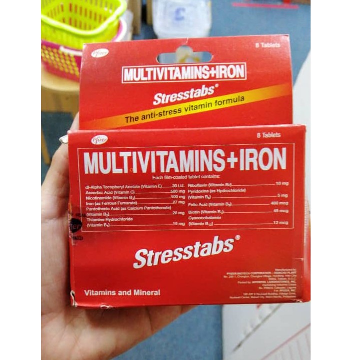 STRESSTABS MULTIVITAMINS + IRON 30TABLETS / 5 TABLETS STRESS TABS ...