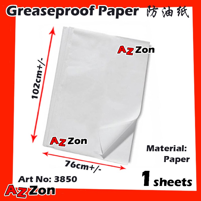 3850 Grease Proof Paper / Baking Paper / Kertas Minyak / Kertas Papaya ...