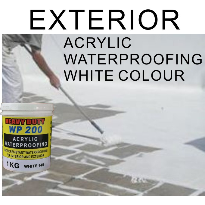 1KG WHITE WP 200 ACRYLIC WATERPROOFING HEAVY DUTY WATER RESISTANT FOR ...