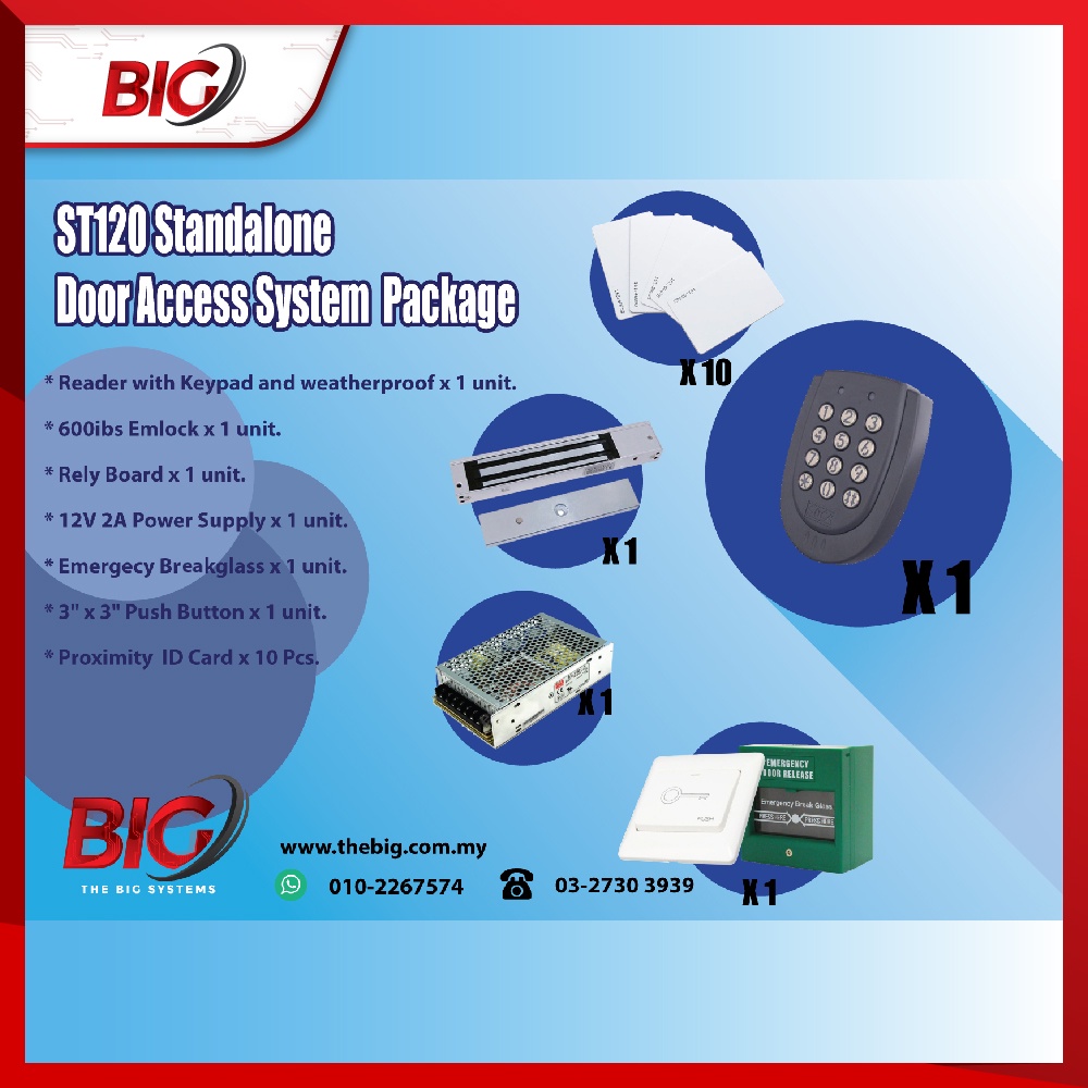 ST120 Standalone Single Door Access system ECO.Package : | Shopee Malaysia