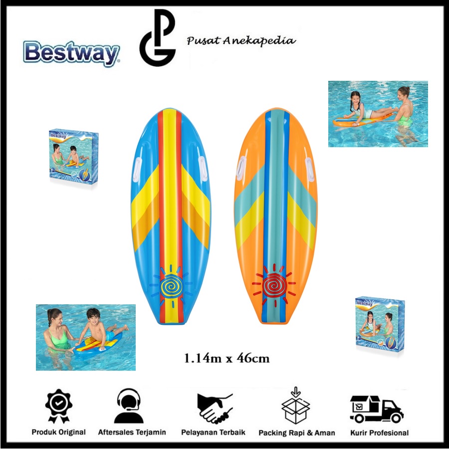 42046 Bestway Inflatable Surfer Boy & Girl Surfboard - Children's Buoy ...