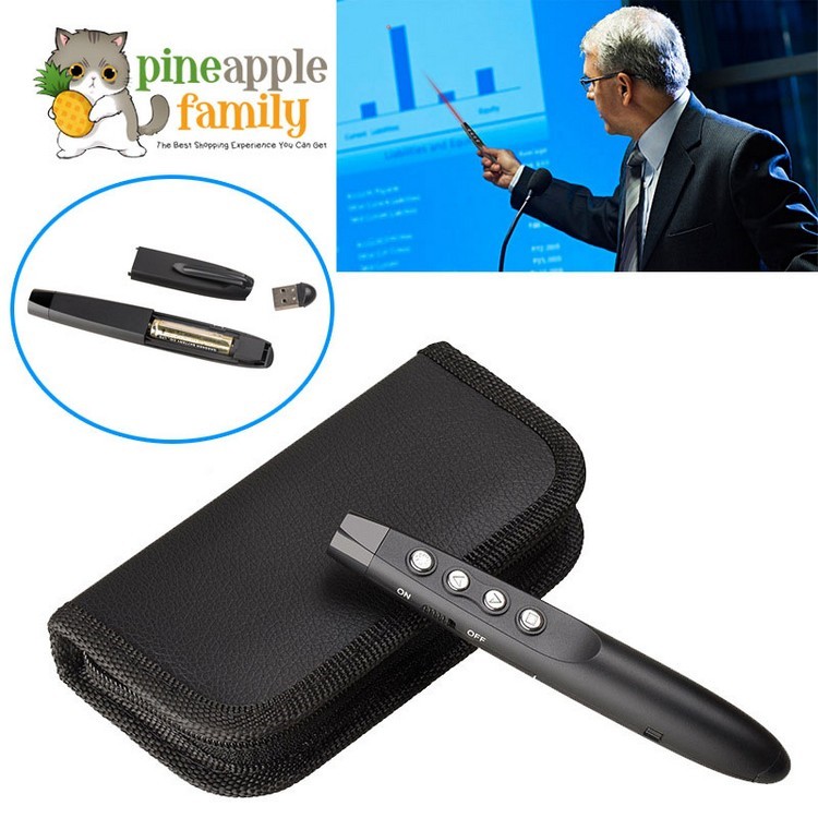 2.4GHz Wireless Presenter USB PowerPoint RF Remote Control Laser ...