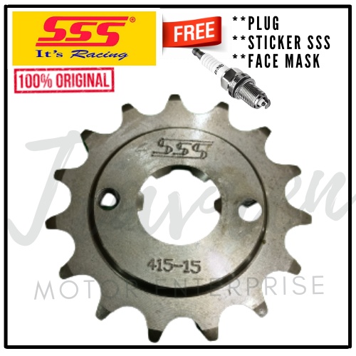 TRIPLE SSS RS150 RS-150 RS SPROCKET FULL SET 415 GOLD SPROCKET GOLD ...