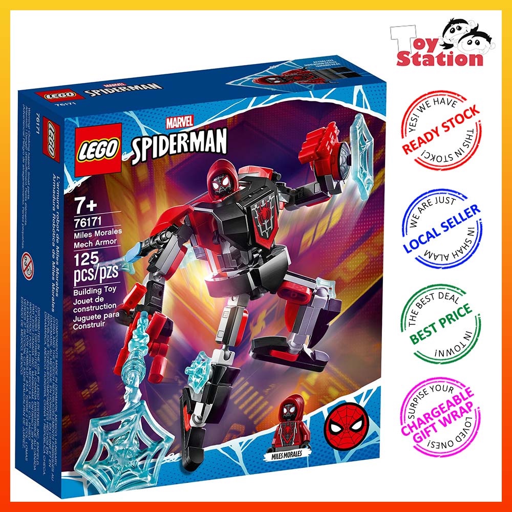 ORIGINAL LEGO Super Heroes Marvel Miles Morales Mech Armor 76171 ...