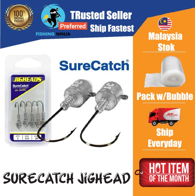 NINJA - JigHeads Sure Catch Soft Plastic, Soft Lure Jigheads / Worm ...