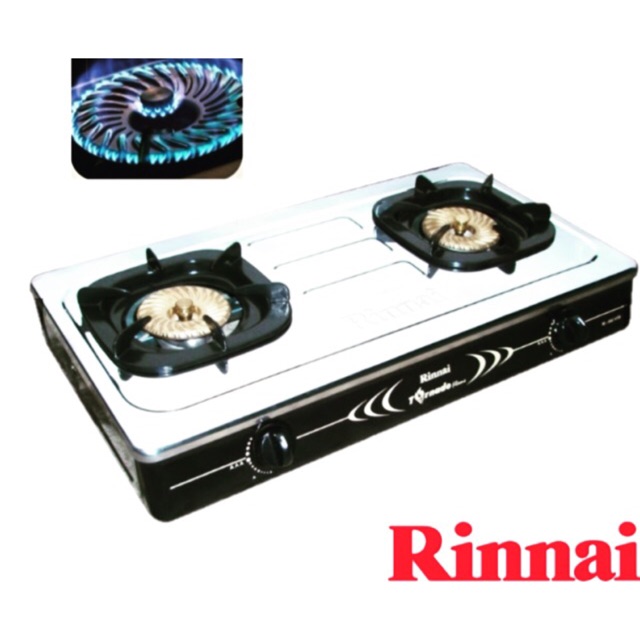 (602-HTB) Rinnai No.1 Japan Tornado Burner S/S Twin Burner RI-602 HTB-S 双头钢旋头双头媒气炉 | Shopee Malaysia