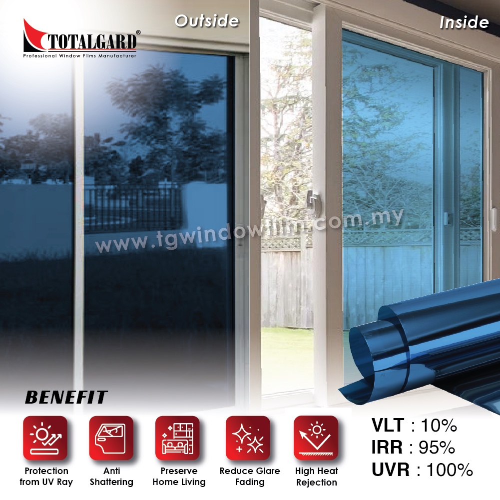 TG Window Film Tinted Color Reflective 3Ply High Heat Reject House ...