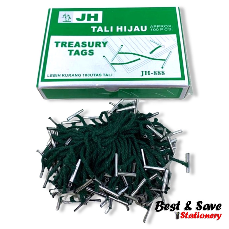 ( Ready Stock ) 100’s JH 888 Treasury Tag Tali Hijau 4T - 10T Document ...