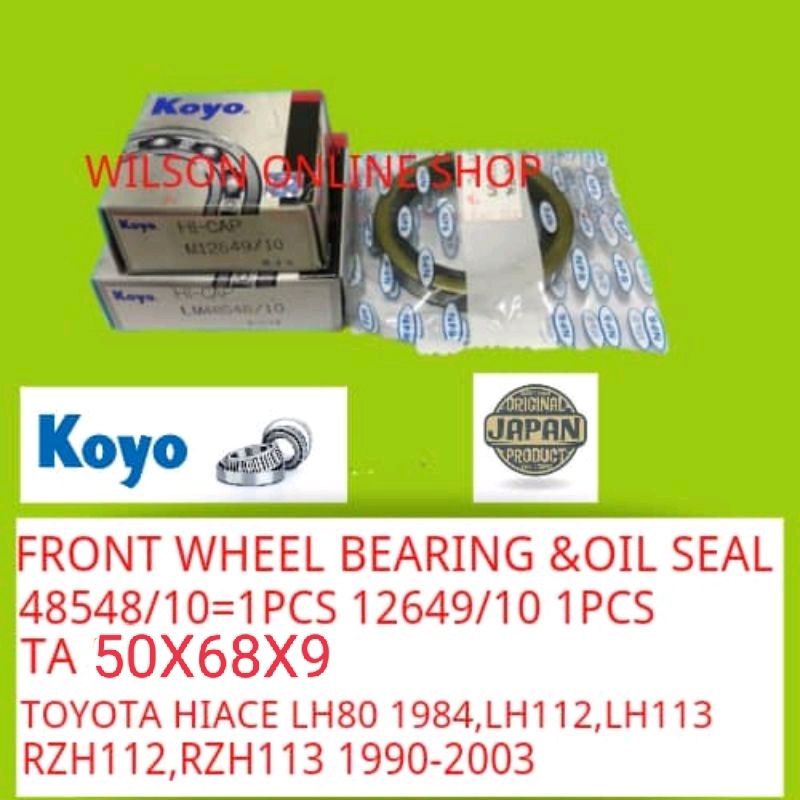 Toyota Hiace LH80 LH112 LH113 RZH112 RZH113 Front Wheel Bearing With ...