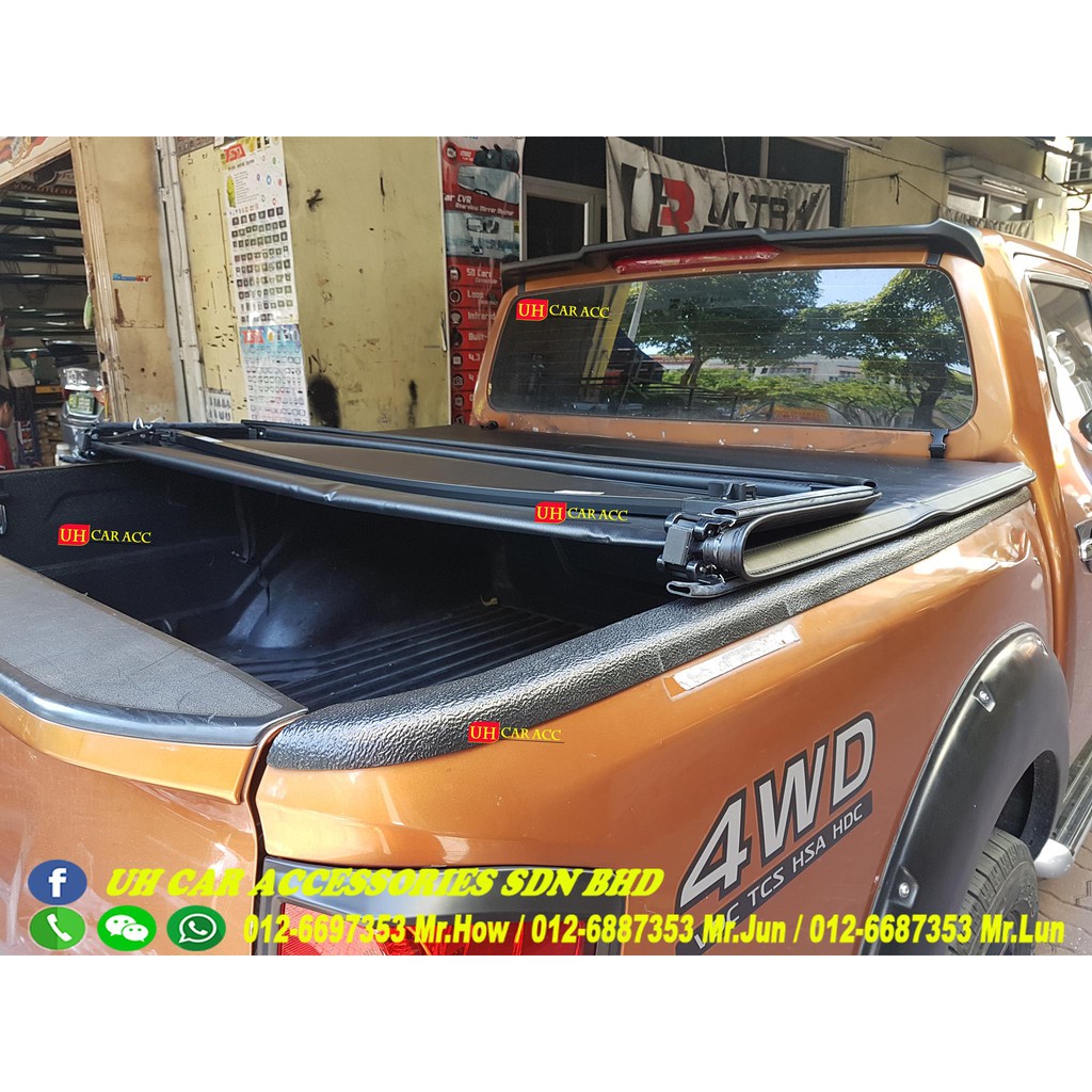 Nissan navara np300 pr 4x tri fold deck cover softlid trunk cover READY ...