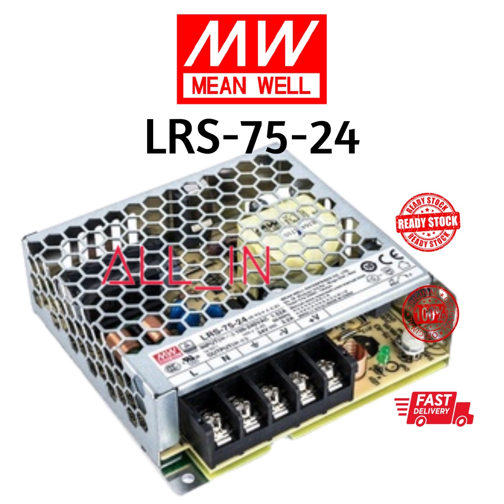 Mean Well LRS-75-24 24V 75W 3.2A Meanwell Power Supply ~ Original 👍 ...