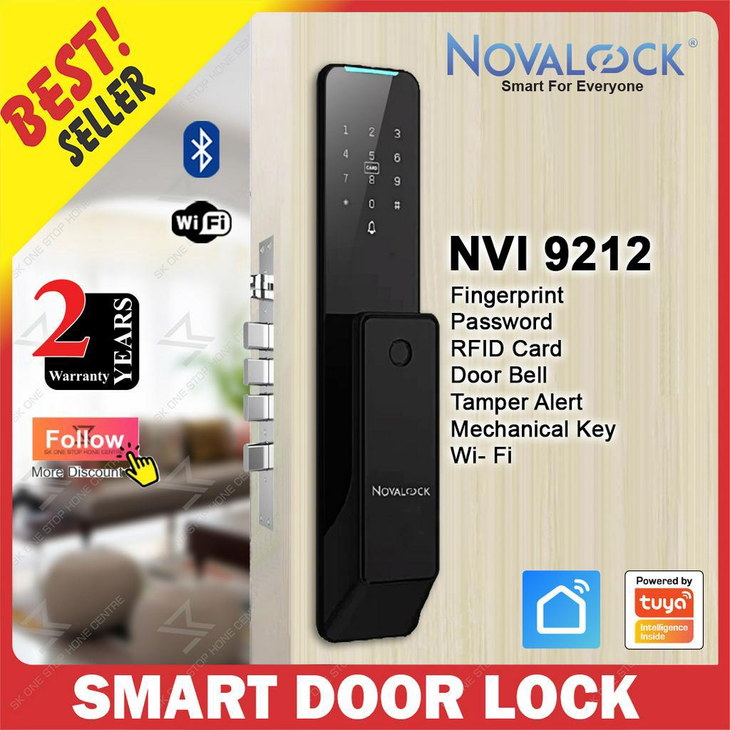 Novalock NVI 9212 ULTRA-THIN Smart Door Lock ( Doorbell,Tamper Alert ...