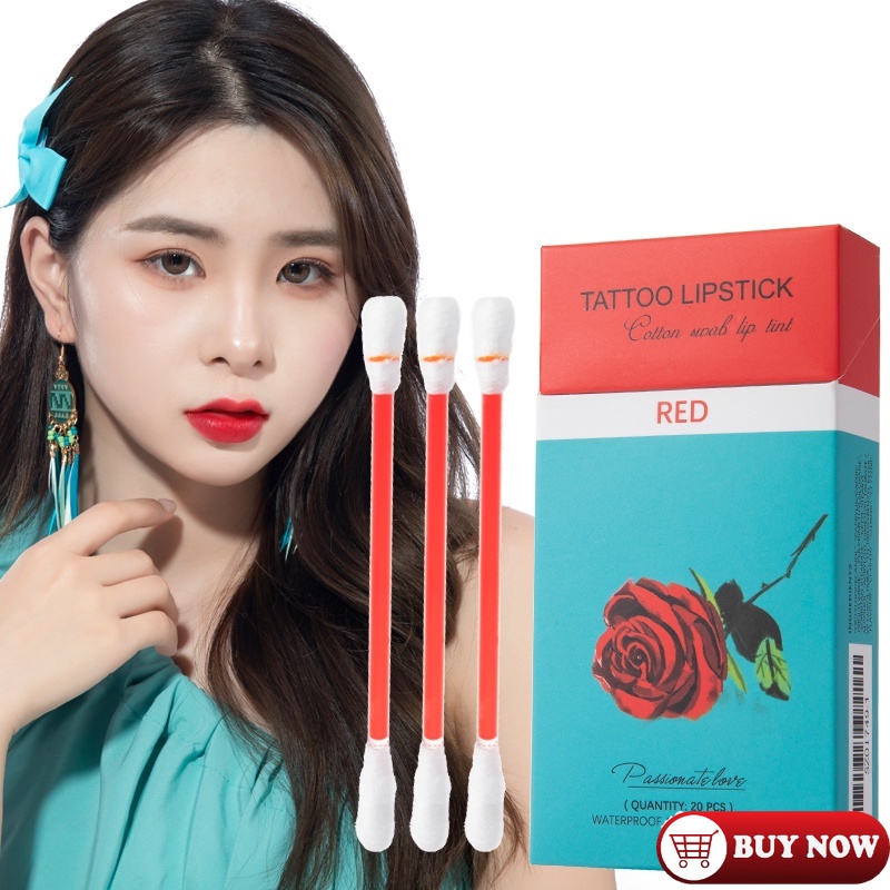 DC SEXYBABY / 1Box Portable Cotton Swab Liquid Lip Gloss / Delicate ...