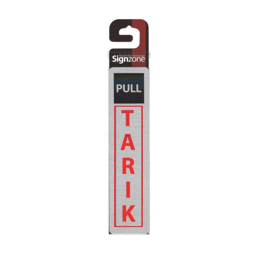 Signzone Peel & Stick Metallic Sticker - TARIK LINE with English Word ...