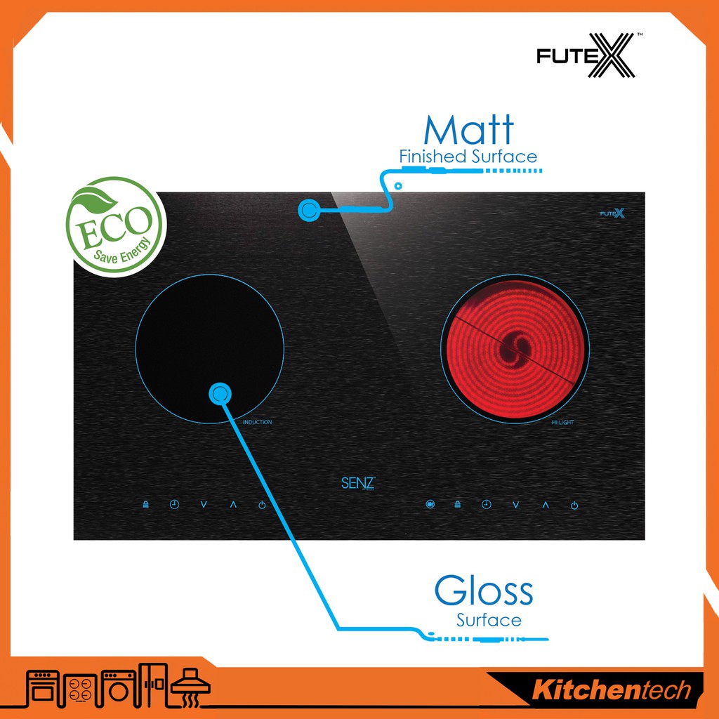 Kitchentech Senz SZ-RI3200i 2 in 1 Smart Cooker Induction + Ceramic ...