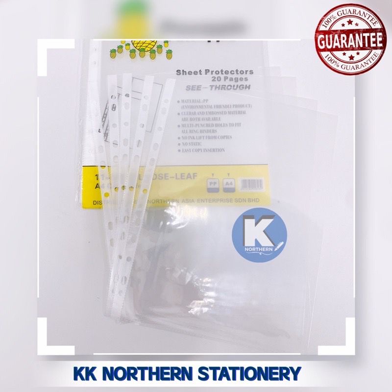 Pineapple Clear Sheet Protector A4 Thick Sheet Protectors A4 20’s ...