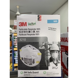 3M N95 8210 20pcs/box Respirator Dust Face Mask/PICASAF RESPIRATOR ...