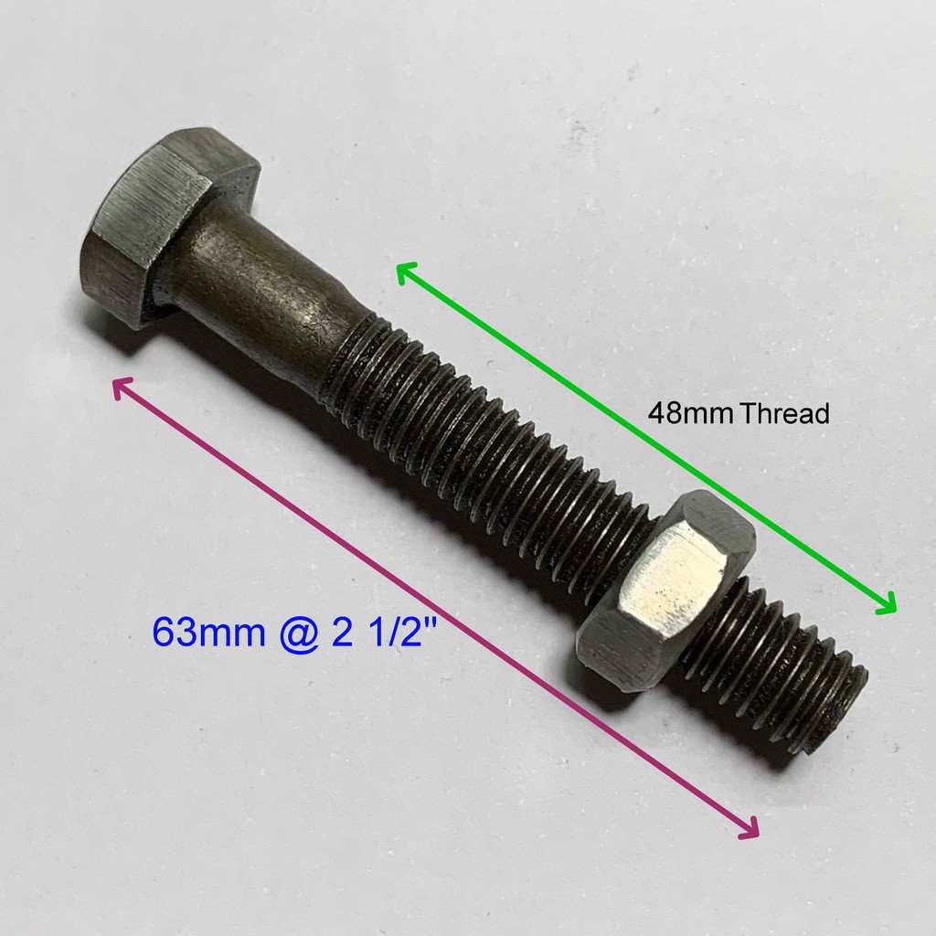 🔩1 pc 3/8" Fully & Partially Threaded Galvanized Hex Head Screw Bolt ...