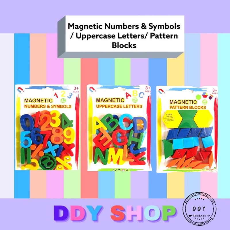 【DDY】Magnetic Numbers & Symbols / Uppercase Letters/ Pattern Blocks ...