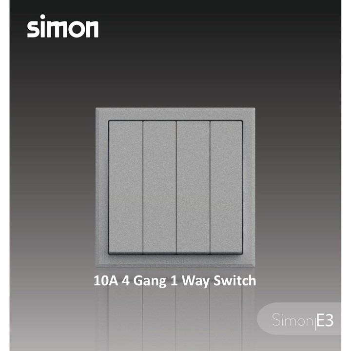 SIMON E3 Series Switch / Switches & Socket Outlet White & Silver Color ...