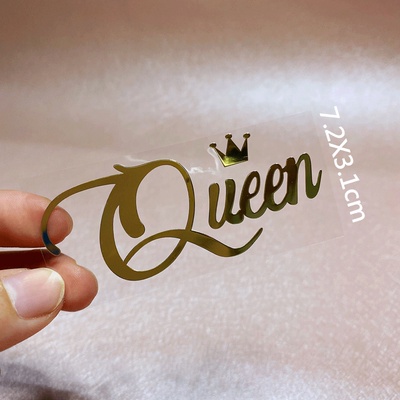 Gold Metal 3D Embossed Sticker Diary Book Sticker Handphone DIY Epoxy ...