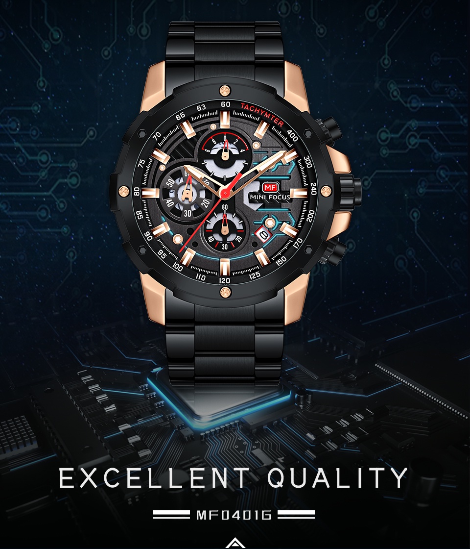 MINI FOCUS MF0401G.01 Top Luxury Watch Men Analog Fashion Sports Quartz ...