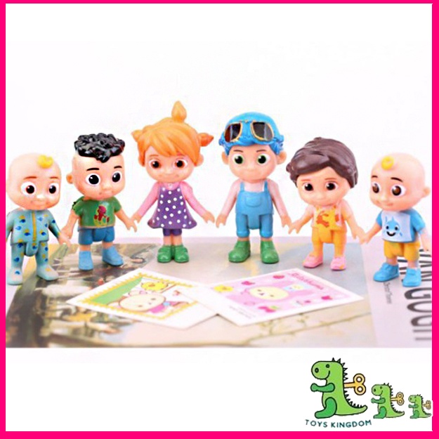 6 Pack JJ Figure Play Set Toy Miniatures Cake Topper Figurines Set ...