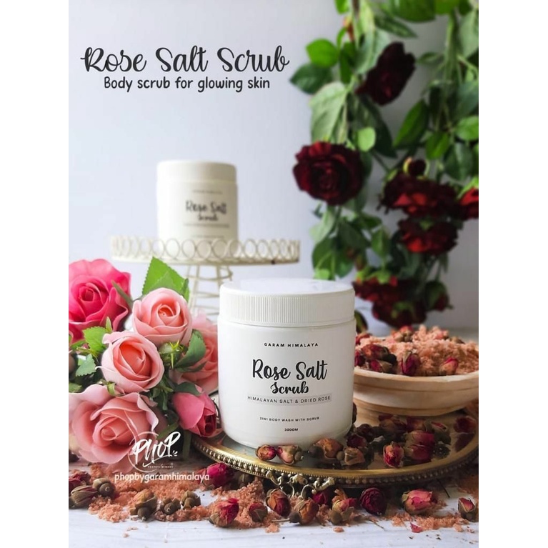 300g Rose Salt Scrub (Garam Bukit dengan Wangian Bunga Mawar) | Shopee ...
