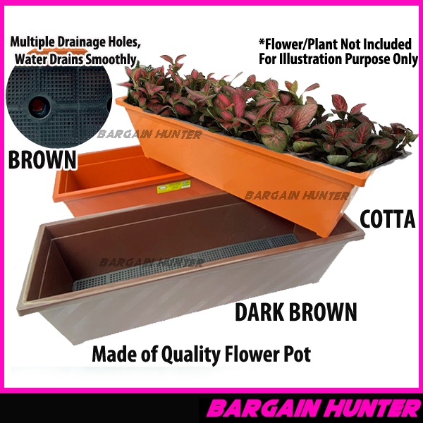 GAFRI GPL670 FLOWER POT PLANTER PLASTIC PASU BUNGA PANJANG PLASTIC ...