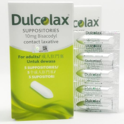 DULCOLAX SUPPOSITORIES 10MG-ADULT 5S/BOX | Shopee Malaysia