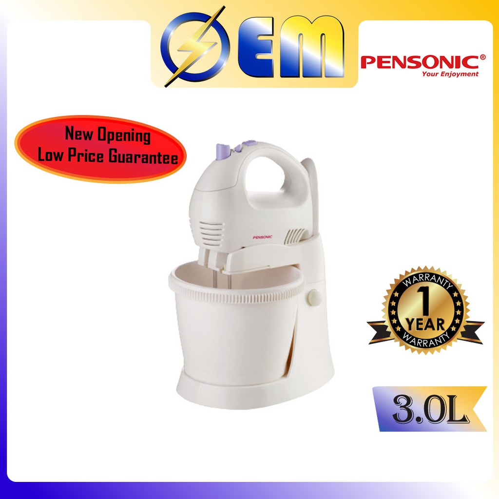3.0L PENSONIC Stand Mixer Pengadun Berdiri | 5 Speed Mixing with Turbo ...