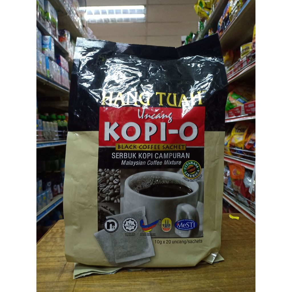 Hang Tuah Kopi-O Black Coffee Sachets Serbuk Kopi Campuran 20 Sachets | Shopee Malaysia