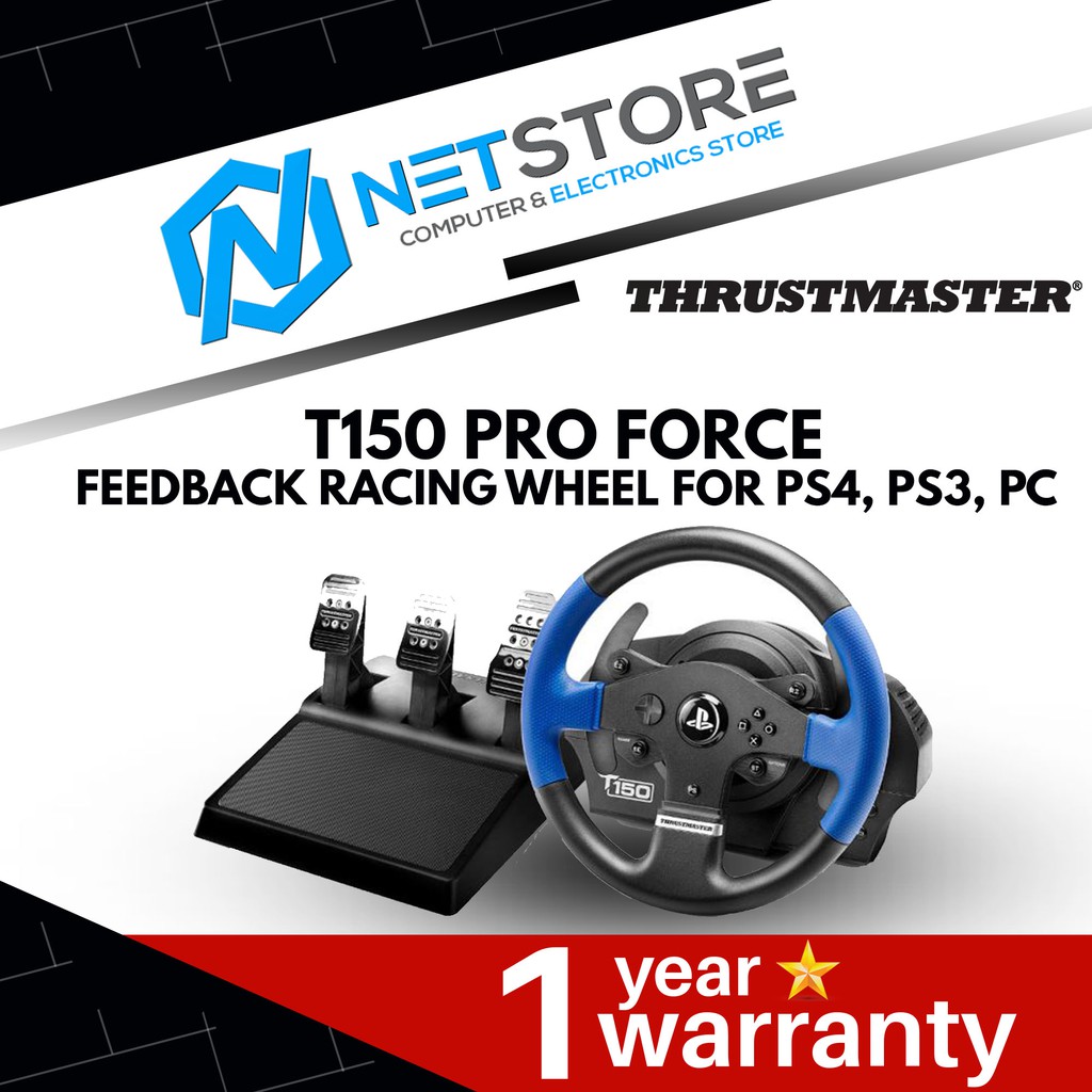 Thrustmaster T150 Pro Force Feedback Gaming Racing Wheel for PS4, PS3 ...