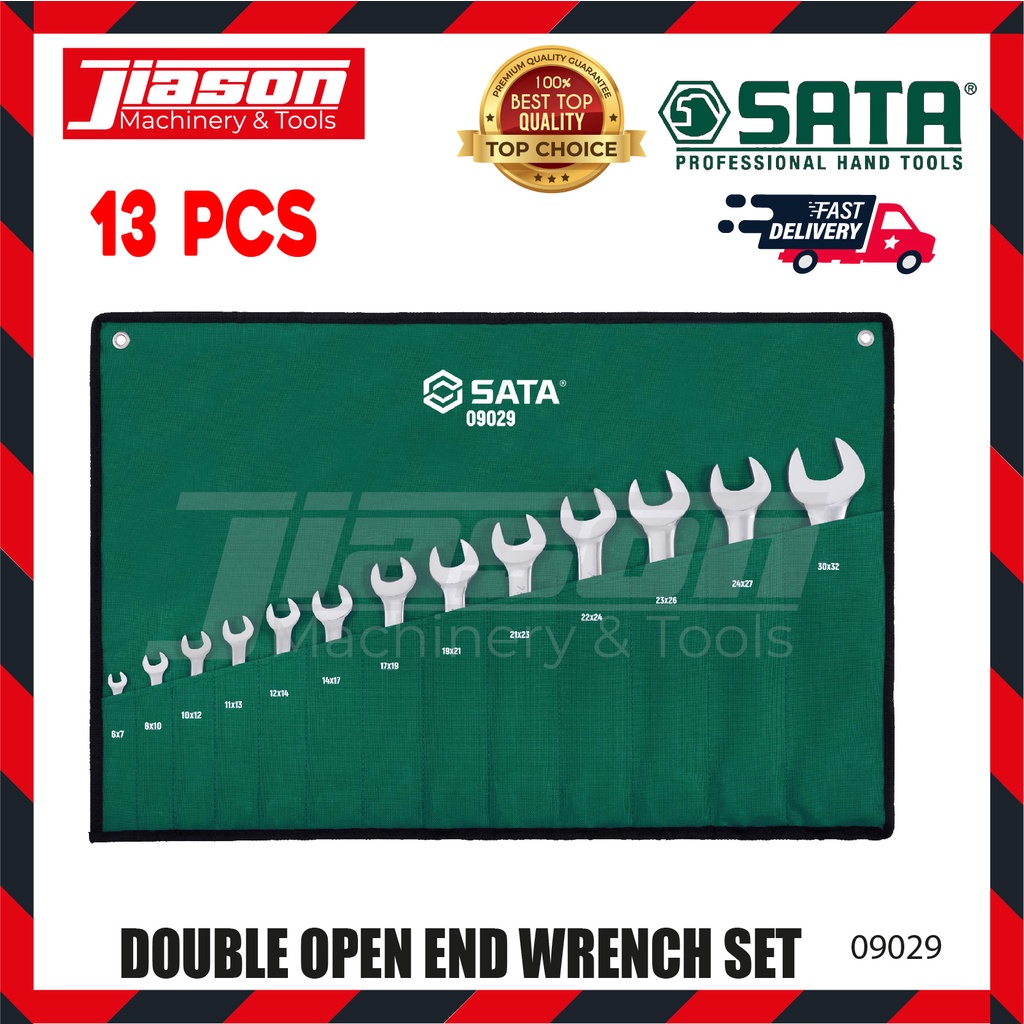 SATA 09029 13pcs Metric Double Open End Wrench Set | Shopee Malaysia
