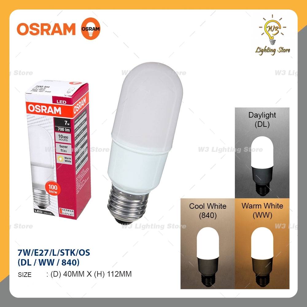 OSRAM 10W/12W/14W E27 LEDVALUE STICK BULB | Shopee Malaysia