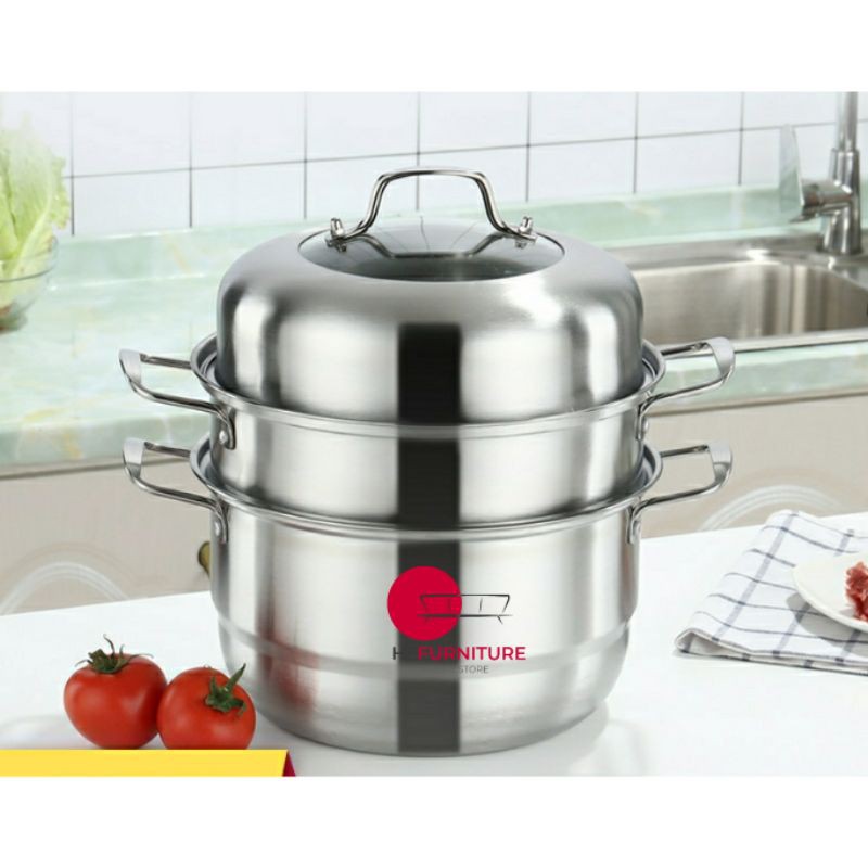 SUS 304 Stainless steel 3 Layer /3 tiers Steamer /Steam Pot /Cooking ...