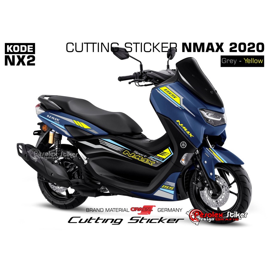 Cutting Sticker Yamaha Nmax 2020 Mate Blue - Combination 3 War Code NX2 ...