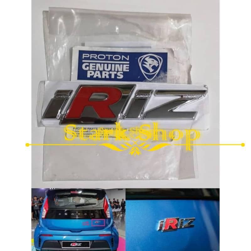 ORIGINAL PROTON IRIZ 2019 FACELIFT REAR BONNET BOOT EMBLEM IRIZ LOGO ...