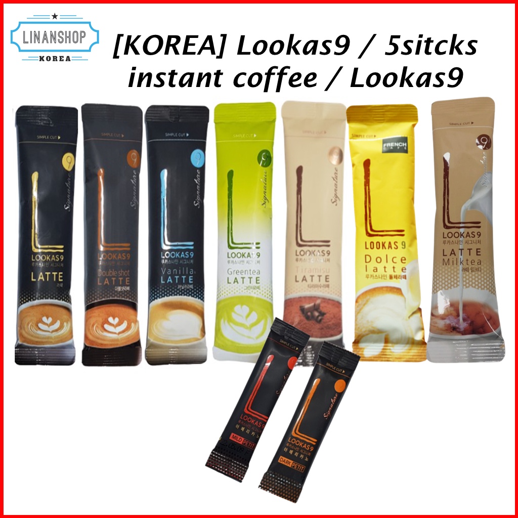 [KOREA] Lookas 9 5 sitcks /Maxim Kanu instant stick coffee / Latte ...