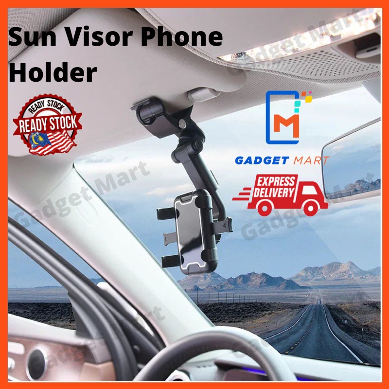 Sun Visor Car phone Car Mount Pemegang Telefon 360 Degree Sun Visor ...