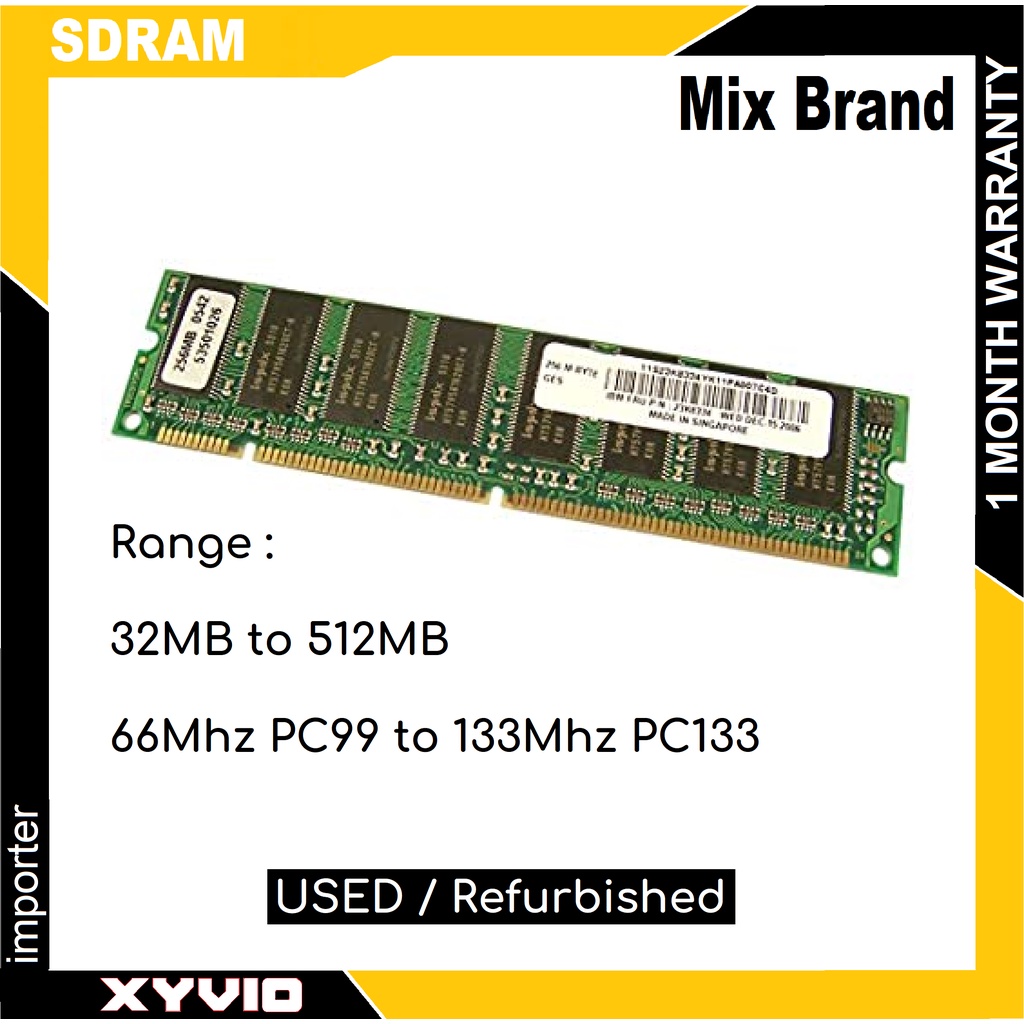 Mix Brand Used PC SDRAM Memory - 16MB | 32MB | 64MB | 128MB | 512MB PC ...