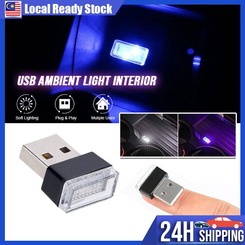 Car Ambient Light USB Interior Light Mini LED Light Lamp Car Decorative ...