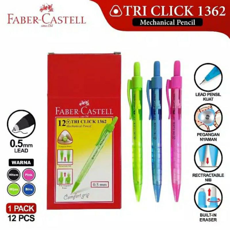 Tri Click 0.5 Faber Castell/0.5 Faber Castell Mechanical Pencil (Price ...