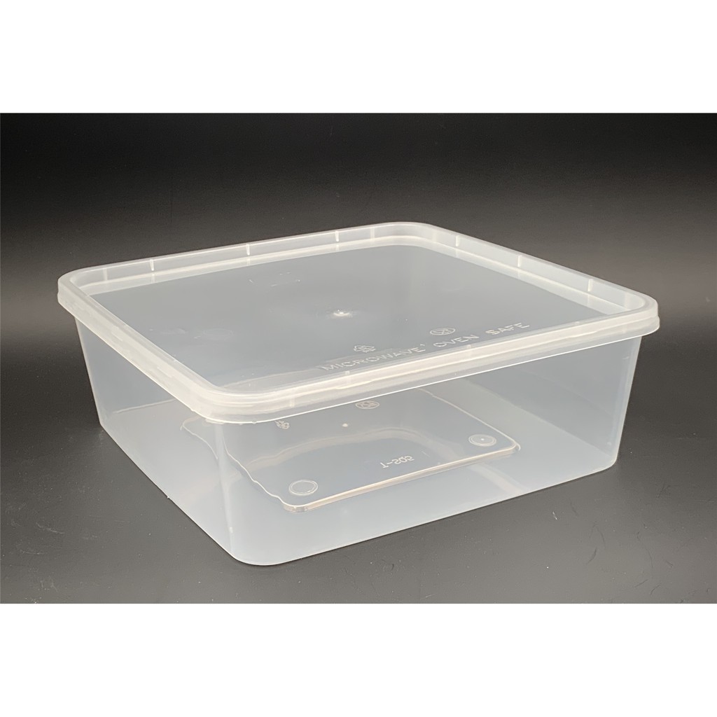 SQ5 Square Disposable Plastic Food Container [ 30sets± ] 2000ml -Felton ...