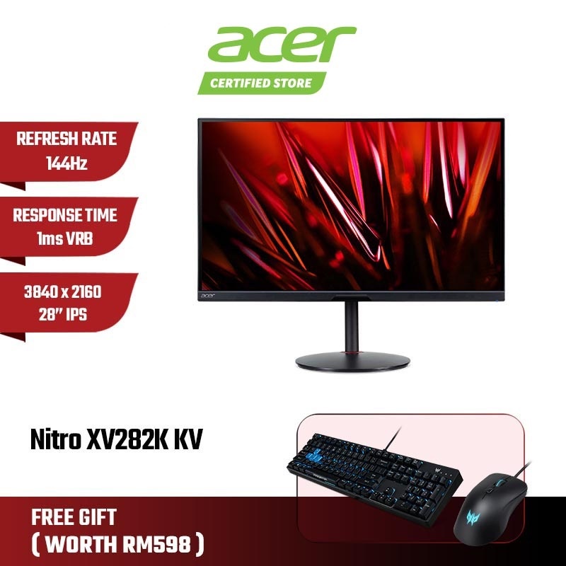 Acer Nitro (XV282K / XV282K KV) 28" IPS 4K UHD 1Ms 144Hz AMD FreeSyncTM ...