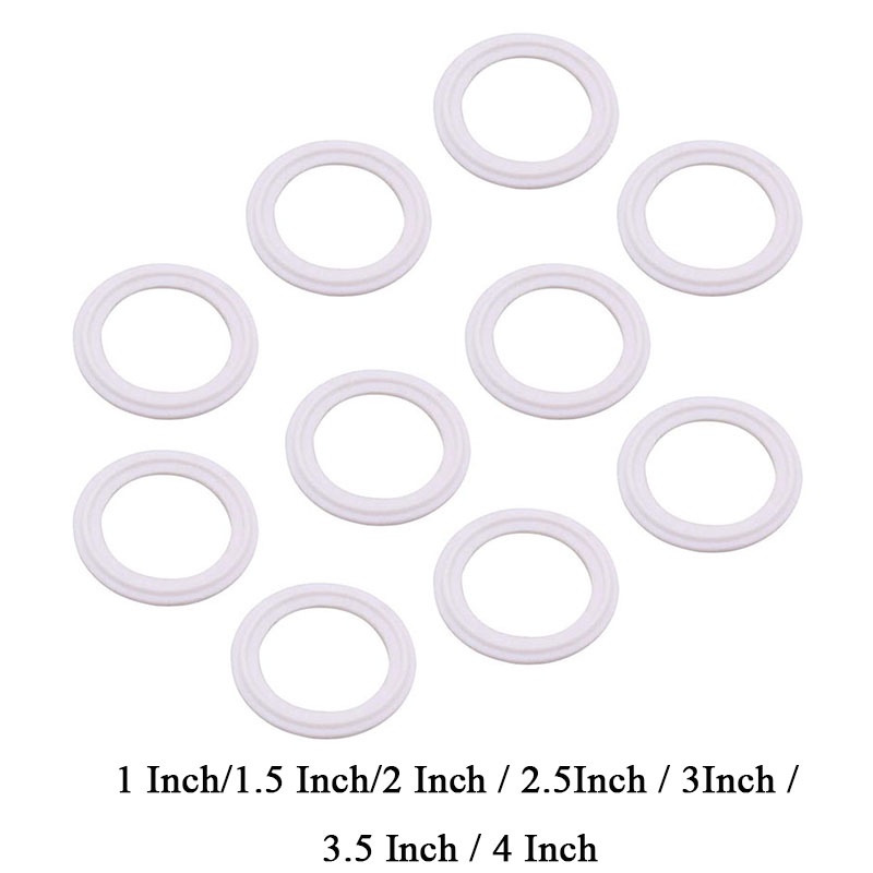 10pcs a lots Sanitary PTFE Tri-Clamp TC-Clamp Gasket , Ferrule Flange ...