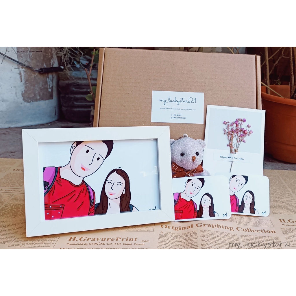 [GIFT BOX/礼物，礼盒] CUSTOMIZED PORTRAIT PHOTO FRAME GIFT BOX (BASIC) 客制化相框 ...