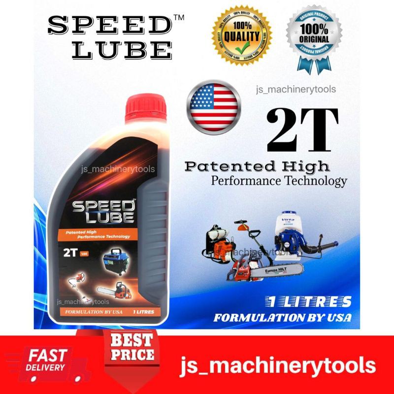 Speed lube minyak 2T oil 1 liter high Usa Performance (mesin rumput ...